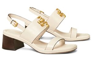 tory burch eleanor heeled sandal 55 mm new ivory 9 m