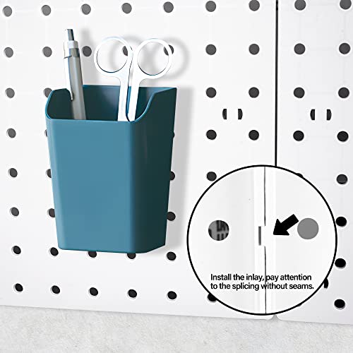 LANSI 4Pcs Peg Board, Pegboard Wall Organizer Panels, White Pegboard Wall Mount, ABS Pegboard for Craft Room Garage Kitchen Workshop, ABS Peg Boards Easy Installation (White)