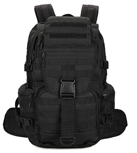 KXBUNQD 50L Military Tactical Backpack Hiking Waterproof Backpack Large Military Pack 3 Day Assault Pack Molle Bag Rucksack