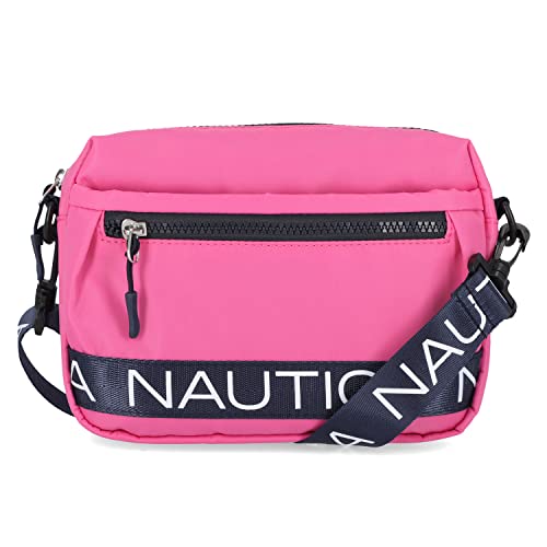 Nautica Womens Nautica Nylon Bean Bag Crossbody/Belt Bag With Adjustable Shoulder Strap Crossbody, Watermelon, 9.7 x 7.1 2.6 US