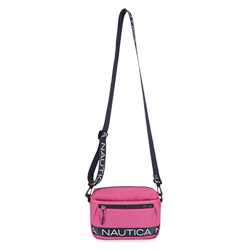 Nautica Womens Nautica Nylon Bean Bag Crossbody/Belt Bag With Adjustable Shoulder Strap Crossbody, Watermelon, 9.7 x 7.1 2.6 US