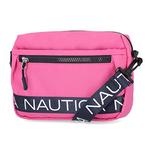 Nautica Womens Nautica Nylon Bean Bag Crossbody/Belt Bag With Adjustable Shoulder Strap Crossbody, Watermelon, 9.7 x 7.1 2.6 US