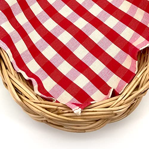 Rattan Serving Baskets Woven 2PC Small | Oval Bread Basket Tray 7 x 9 Inches Stackable Fruit, Food Serving Holders Vegetables for Home Kitchen Restaurant Outdoor with Loincloth Natural | GoldleafKing