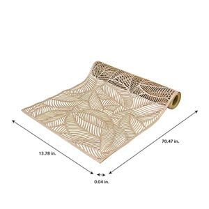 Home Details Leaf Laser Cut Table Runner | Kitchen | Dining Room | Place Setting | Décor | Gold