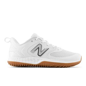 New Balance Men's Fresh Foam 3000 V6 Turf-Trainer Baseball Shoe, White/White/Gum, 9.5