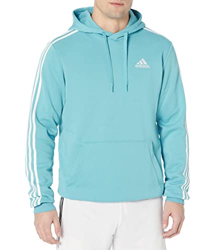 adidas Men's Essentials Fleece 3-stripes Hoodie, Preloved Blue, XX-Large