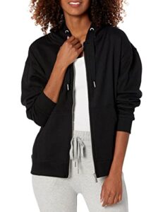 calvin klein performance women's eco fleece hoodie, black, medium