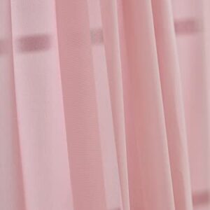 QueenDream 10ft x 10ft Backdrop Curtain for Bridal Shower Dusty Rose Chiffon Background Drapes Sheer Baby Shower Party Decorations