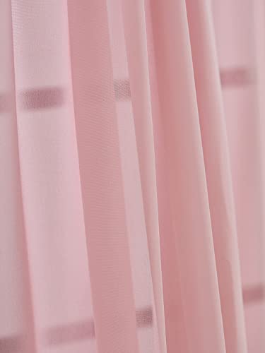 QueenDream 10ft x 10ft Backdrop Curtain for Bridal Shower Dusty Rose Chiffon Background Drapes Sheer Baby Shower Party Decorations