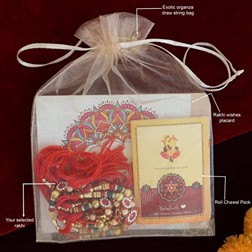 TIED RIBBONS Rakhi for Brother (Set of 12) | Bro Rakhi with Card | Rakhi for Bhaiya | Roli Chawal - Raksha Bandhan Rakhi Bracelet for Brother Rakhi Set | Bhai Rakhi Thread | Rakhi Set for Brother