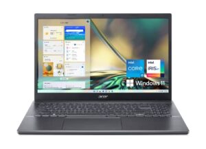 acer aspire 5 a515-57-53t2 slim laptop | 15.6" full hd ips display | 12th gen intel core i5-1235u | 8gb ddr4 | 512gb nvme ssd | 802.11ax wi-fi 6 | thunderbolt 4 | backlit keyboard | windows 11 home