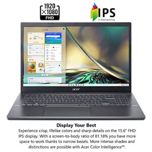 Acer Aspire 5 A515-57-53T2 Slim Laptop | 15.6" Full HD IPS Display | 12th Gen Intel Core i5-1235U | 8GB DDR4 | 512GB NVMe SSD | 802.11ax Wi-Fi 6 | Thunderbolt 4 | Backlit Keyboard | Windows 11 Home