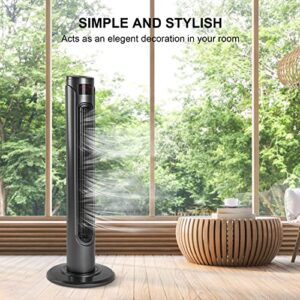 Simple Deluxe 36 Inch High Efficiency Cooling Tower Fan with 3 Speed Settings and 15 Hour Timer, 70 Degree Auto Oscillating with Remote, Standing Fan for Bedroom Home Office