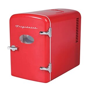 Frigidaire EFMIS175-RED Portable Mini Fridge-Retro Extra Large 9-Can Travel Compact Refrigerator, 5L, RED