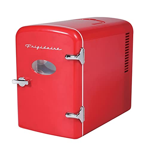 Frigidaire EFMIS175-RED Portable Mini Fridge-Retro Extra Large 9-Can Travel Compact Refrigerator, 5L, RED