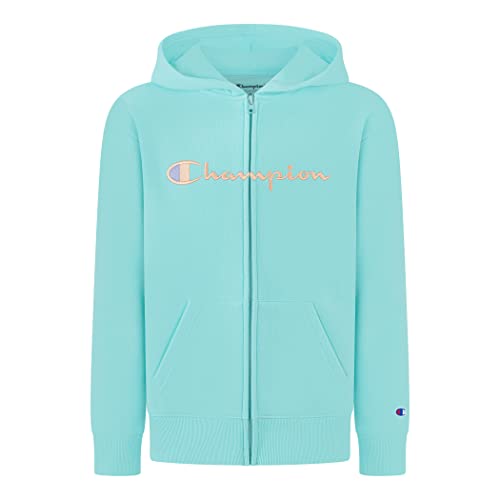 Champion Girls Sweatshirt Full Zip Up Fleece Hoody Sweatshirt Top Kids Clothes (Signature Blue Mist, Large)