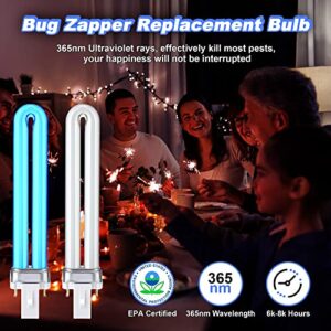 Kittmip Bug Zapper Replacement Bulb 21050 9w UV Bulb U Shaped Twin Tube Ultraviolet Mosquito Killer Lamp Bulb (3 Packs)