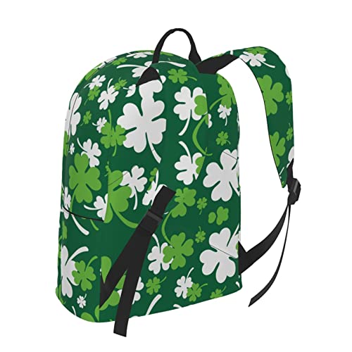 Delerain 16 Inch Backpack St Patrick's Day Laptop Backpack School Bookbag Full Print Shoulder Bag Travel Daypack