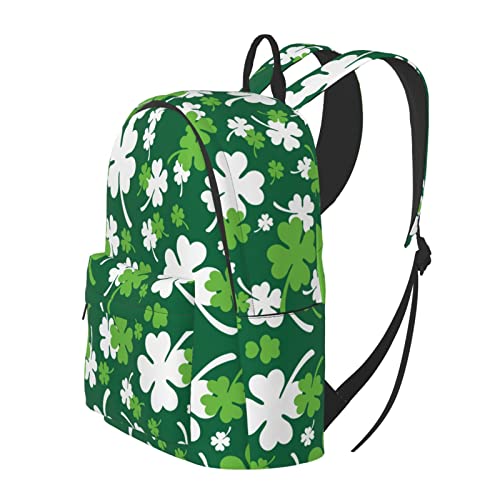 Delerain 16 Inch Backpack St Patrick's Day Laptop Backpack School Bookbag Full Print Shoulder Bag Travel Daypack