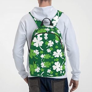 Delerain 16 Inch Backpack St Patrick's Day Laptop Backpack School Bookbag Full Print Shoulder Bag Travel Daypack