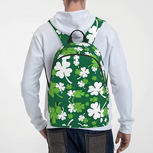 Delerain 16 Inch Backpack St Patrick's Day Laptop Backpack School Bookbag Full Print Shoulder Bag Travel Daypack