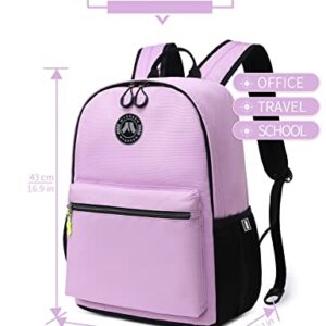 Lohol Lightweight & Casual Daypacks for Men, Women & Students, Perfect Daily Backpack for School, Work, and Travel (Light Purple)