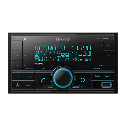 Kenwood DPX305MBT Double DIN in-Dash Digital Media Receiver with Bluetooth (Does not Play CDs) | Mechless Car Stereo Receiver | Amazon Alexa Ready - Black