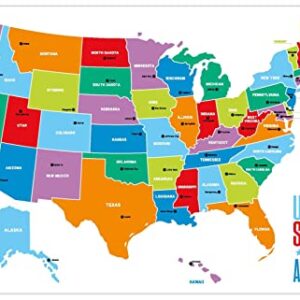 Map - United States of America 2022 Wall Poster with Push Pins