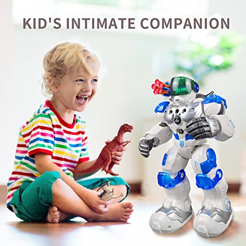 YESTA Large RC Smart Robot Toys for Kids,Remote Control Singing,Dancing and Battle,Moonwalking,Gesture Sensing,Soft Darts Shooting,Programmable Interactive,Gift Present for 3 4 5 6 7 8 Year Old Kids.