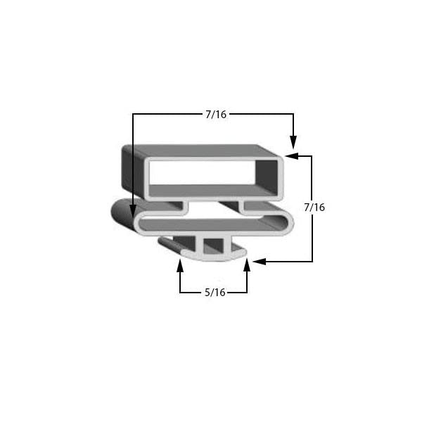 Passeal – 7x28-1-2 Door Gasket Size - 24 1/4 x 59 3/4 - Kelvinator Door Seal for Cooler or Freezer – Compatible with Kelvinator 7x28-1-2 Refrigeration Gasket