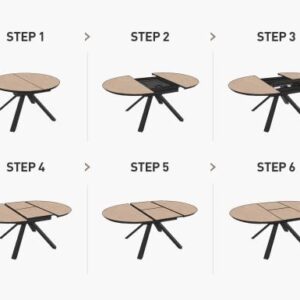 Acanva Extension Oval/Round Dining Table for 6, Expandable Butterfly Leaf & Sturdy Base, Suit for Kitchen, Living Room & Apartment, 51.2”W(+19.7”) x 51.2”D x 30.1”H, Light Oak