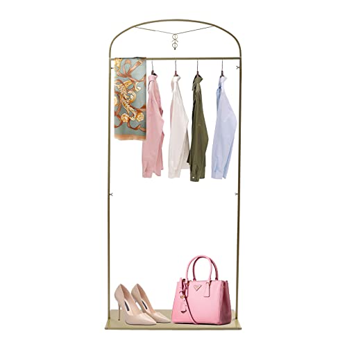 TFCFL Wedding Dress Rack Gold Wedding Dress Display Stand Modern Simple Clothing Store Metal Display Rack Home Freestanding Garment Rack Clothes Display Rack