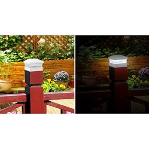 JSBDPHW Modern Minimalist LED Pillar Lamp Outdoor Solar Column Light Waterproof IP65 Villa Courtyard Post Light Garden Wall Decorative Lighting Fixtures