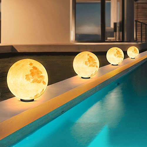 JSBDPHW Creative Moon Shape Pillar Lamp Modern Simple LED Post Light Outdoor Waterproof Column Light Courtyard Wall Lamp Villa Garden Lawn Decoration Landscape Light