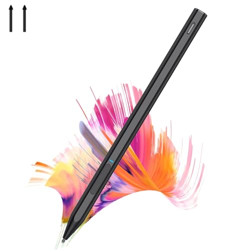 Trakxy Stylus Pen for Surface, Digital Pen Compatible with Microsoft Surface Pro X/9/8/7/6/5/4/3/Surface Laptop 5/4/3/2/1/go 3/2/1/Book 2/1/Studio, Magnetic Adsorption, Palm Rejection Stylus Pen Black