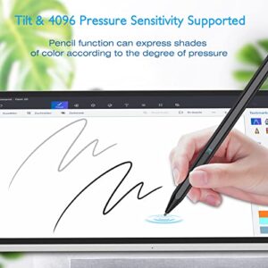 Trakxy Stylus Pen for Surface, Digital Pen Compatible with Microsoft Surface Pro X/9/8/7/6/5/4/3/Surface Laptop 5/4/3/2/1/go 3/2/1/Book 2/1/Studio, Magnetic Adsorption, Palm Rejection Stylus Pen Black