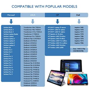 Trakxy Stylus Pen for Surface, Digital Pen Compatible with Microsoft Surface Pro X/9/8/7/6/5/4/3/Surface Laptop 5/4/3/2/1/go 3/2/1/Book 2/1/Studio, Magnetic Adsorption, Palm Rejection Stylus Pen Black