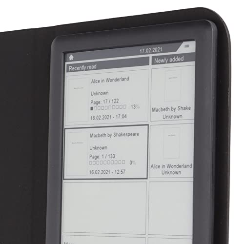 Gaeirt 6in E Book Reader with Case, 800 x 600 HD Ink Screen Ereader 8GB Ebook Reader Supports up to 32GB, Portable E Reader for Reading