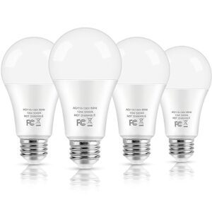 led light bulbs, 100 watt equivalent a19 led bulbs, 13w 5000k daylight white 1500 lumens non-dimmable bright e26 edison medium screw bulbs for home bedroom kitchen living room office lamp, 4-pack