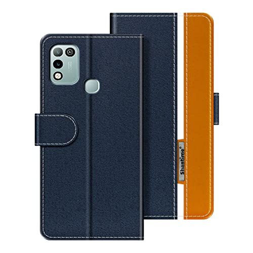 for Infinix Hot 10 Play Flip Cover, Magnetic Buckle Multicolor Business PU Leather Phone Case with Card Slot, for Infinix Smart 5 India 6.82 inches