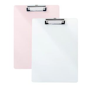 clipboard 2pcs clip boards plastic clipboards paper clips nursing clipboard paper clip holder paper file organizer exam paper clips pencil sketch hand support (random color)