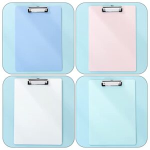 Clipboard 2pcs Clip Boards Plastic Clipboards Paper Clips Nursing Clipboard Paper Clip Holder Paper File Organizer Exam Paper Clips Pencil Sketch Hand Support (Random Color)