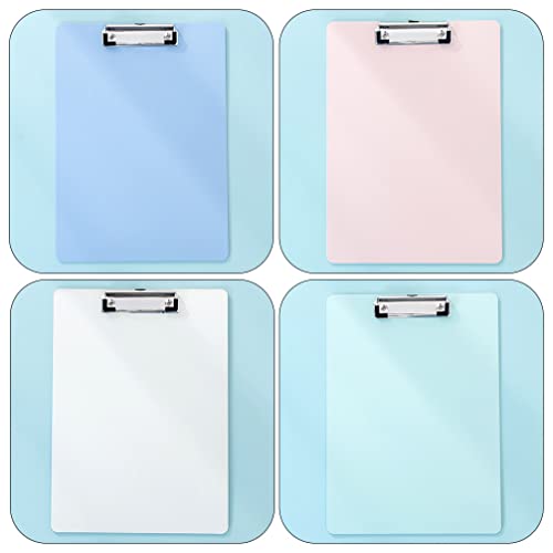 Clipboard 2pcs Clip Boards Plastic Clipboards Paper Clips Nursing Clipboard Paper Clip Holder Paper File Organizer Exam Paper Clips Pencil Sketch Hand Support (Random Color)