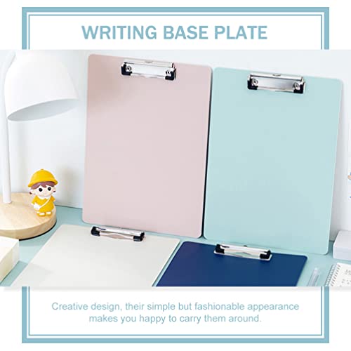 Clipboard 2pcs Clip Boards Plastic Clipboards Paper Clips Nursing Clipboard Paper Clip Holder Paper File Organizer Exam Paper Clips Pencil Sketch Hand Support (Random Color)