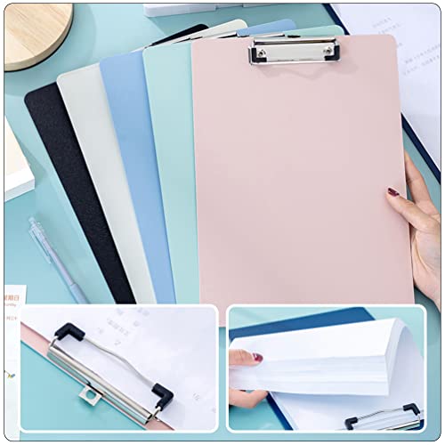 Clipboard 2pcs Clip Boards Plastic Clipboards Paper Clips Nursing Clipboard Paper Clip Holder Paper File Organizer Exam Paper Clips Pencil Sketch Hand Support (Random Color)