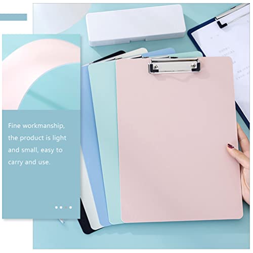 Clipboard 2pcs Clip Boards Plastic Clipboards Paper Clips Nursing Clipboard Paper Clip Holder Paper File Organizer Exam Paper Clips Pencil Sketch Hand Support (Random Color)