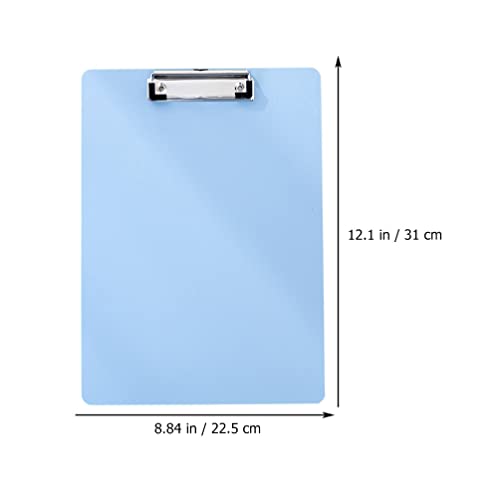 Clipboard 2pcs Clip Boards Plastic Clipboards Paper Clips Nursing Clipboard Paper Clip Holder Paper File Organizer Exam Paper Clips Pencil Sketch Hand Support (Random Color)