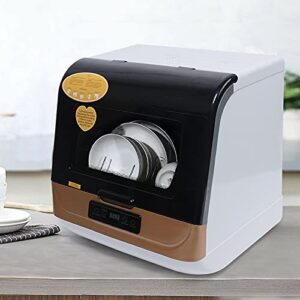 countertop dishwasher portable dishwasher countertop mini dishwasher no installation dish washer 1200w smart dish washing machine home for apartments dorms rv (gold)