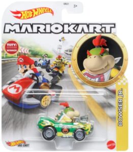 diecast hot wheels mario kart bowser jr, flame flyer 1:64 scale