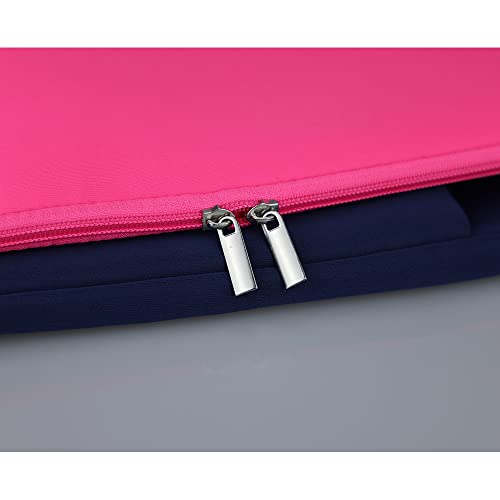 Pothai Laptop Sleeve Bag Compatible with 12.5 13.3 Inch MacBook Pro Air, for 12.5 inch Notebook Computer, Polyester Protective Case Cover with Pocket, (12-12.5 Inch / New 13.3, Rosered)